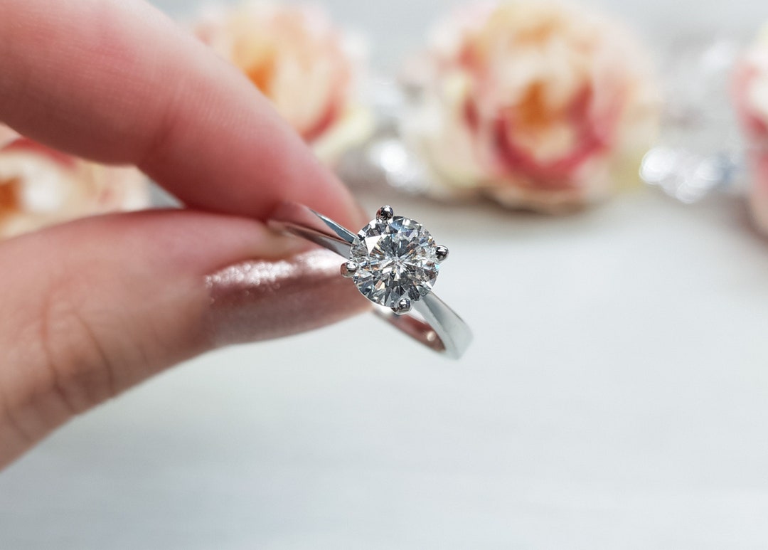 1 Ct Solitaire Diamond Ring,engagement Ring,14k Gold Ring,gift for Her ...