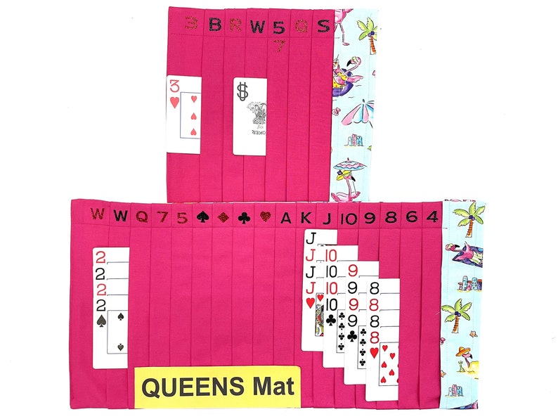 QUEEN Coral - Pink - Samba Card Organizer Mats Keep Cards Neat, Uses ...