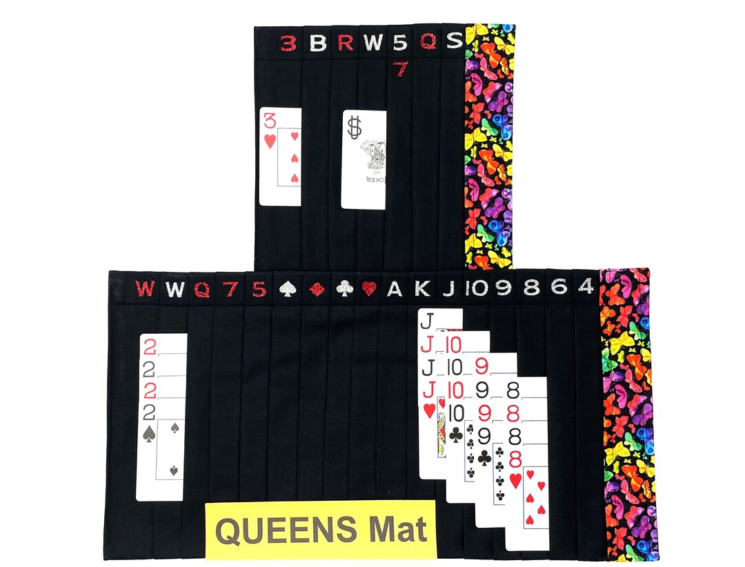 QUEEN Marisa Black Queens Samba Card Organizer Mats Keep Cards Neat ...