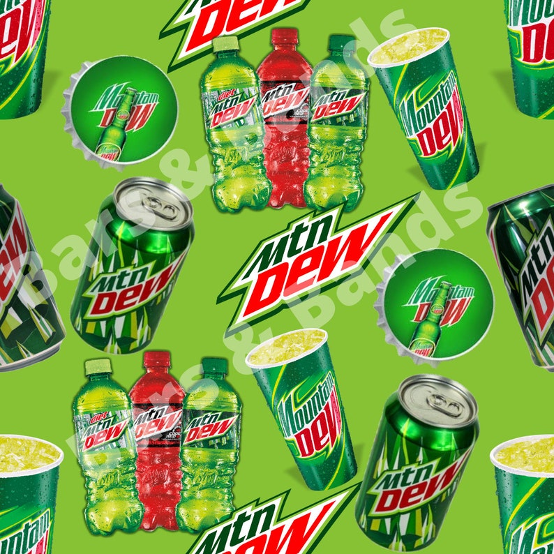 Mt Dew Digital Download Seamless Pattern File For Fabric Paper Etsy