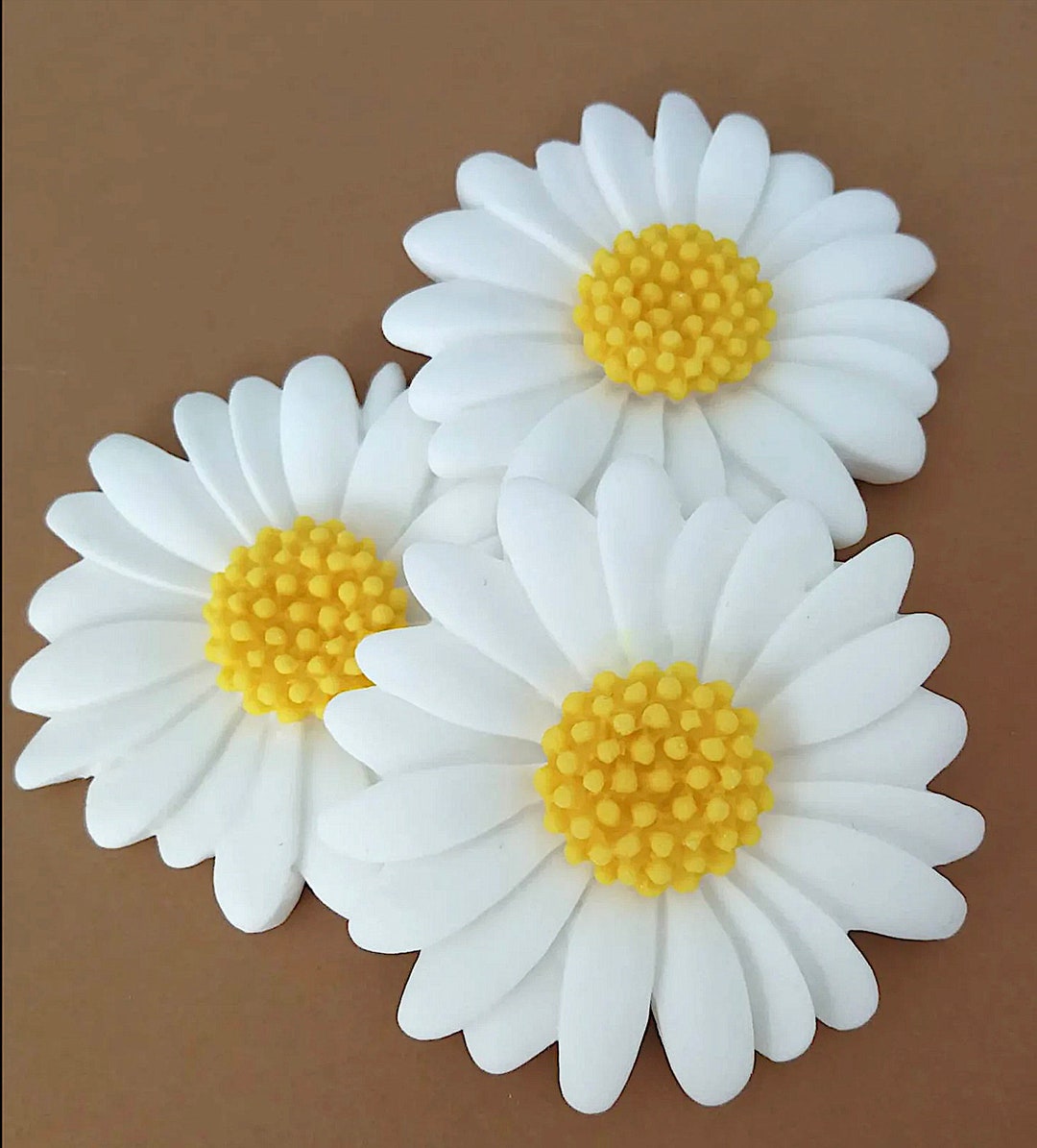 12 X 2.4 X Edible Daisy Flowers Blossom, Sugar Cake Cupcake Decorations ...
