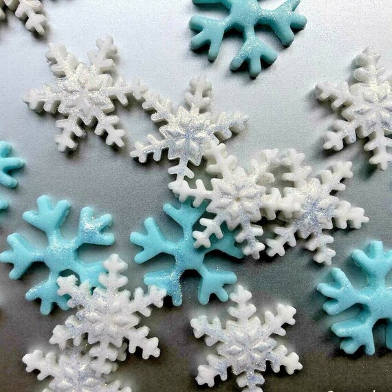 SNOWFLAKE EDIBLE SUGAR decorations Craft Supplies & Tools Baking etna ...