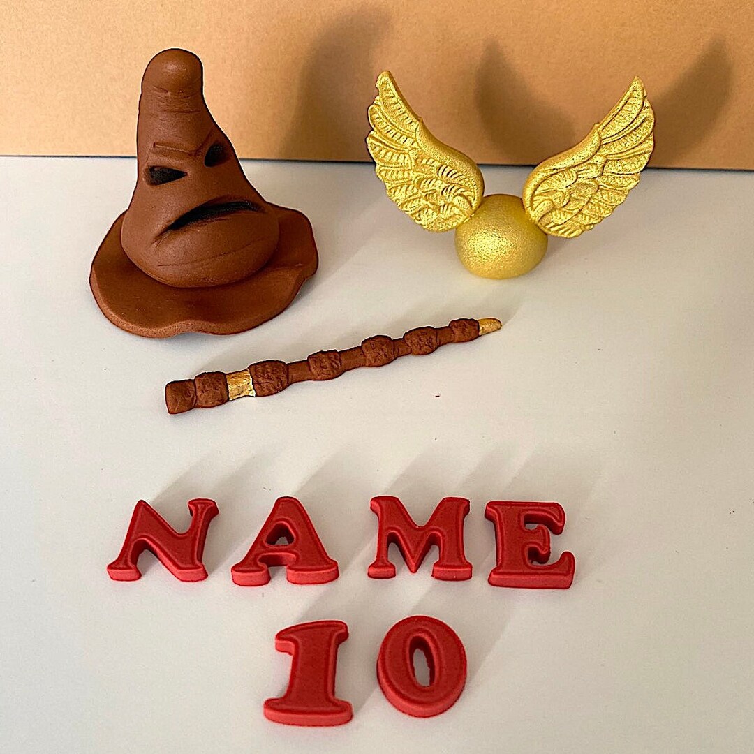Handmade Edible Magical Wizard Theme Owl Snitch Glasses Wand Cake ...