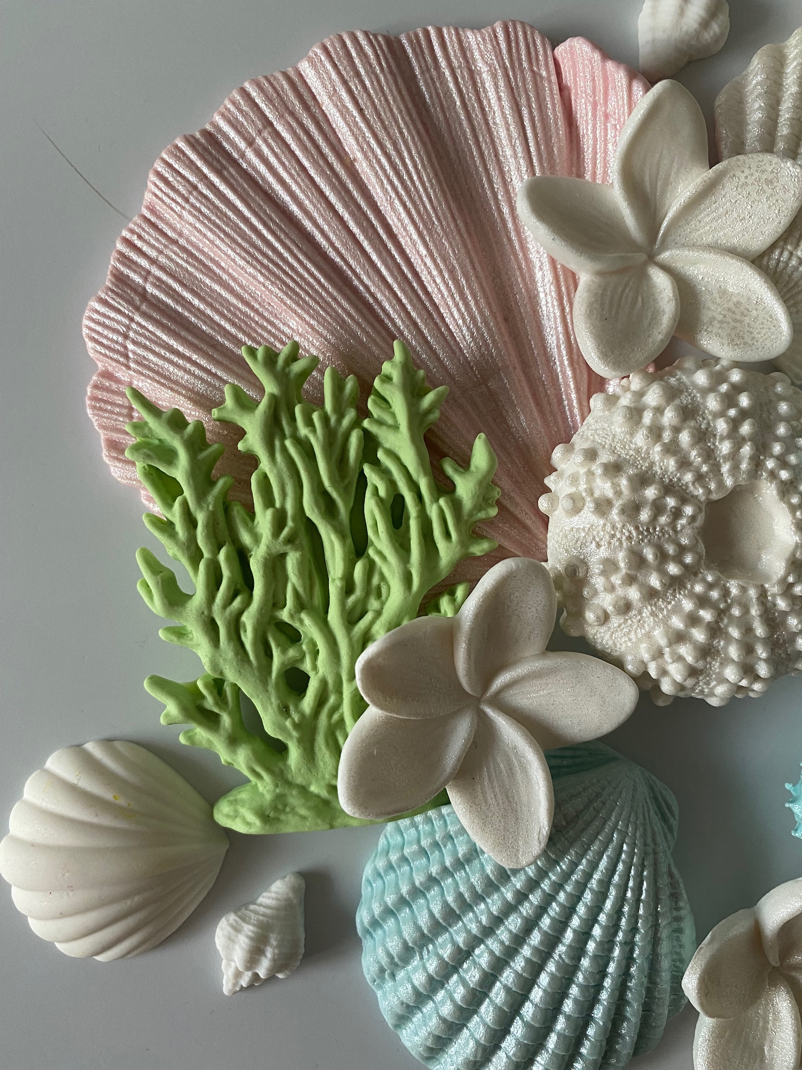 Edible Fondant Mermaid Tail Seashells Starfish Sea. Sugar - Etsy