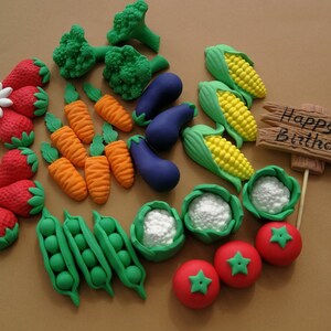 Handmade Vegetables Fruit / Cake Cupcake Topper / Edible - Etsy UK