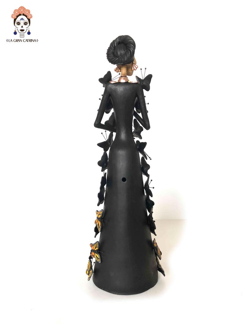 Catrina With Orange Dress and Monarch Butterflies - 50 Cm. 20 In ...