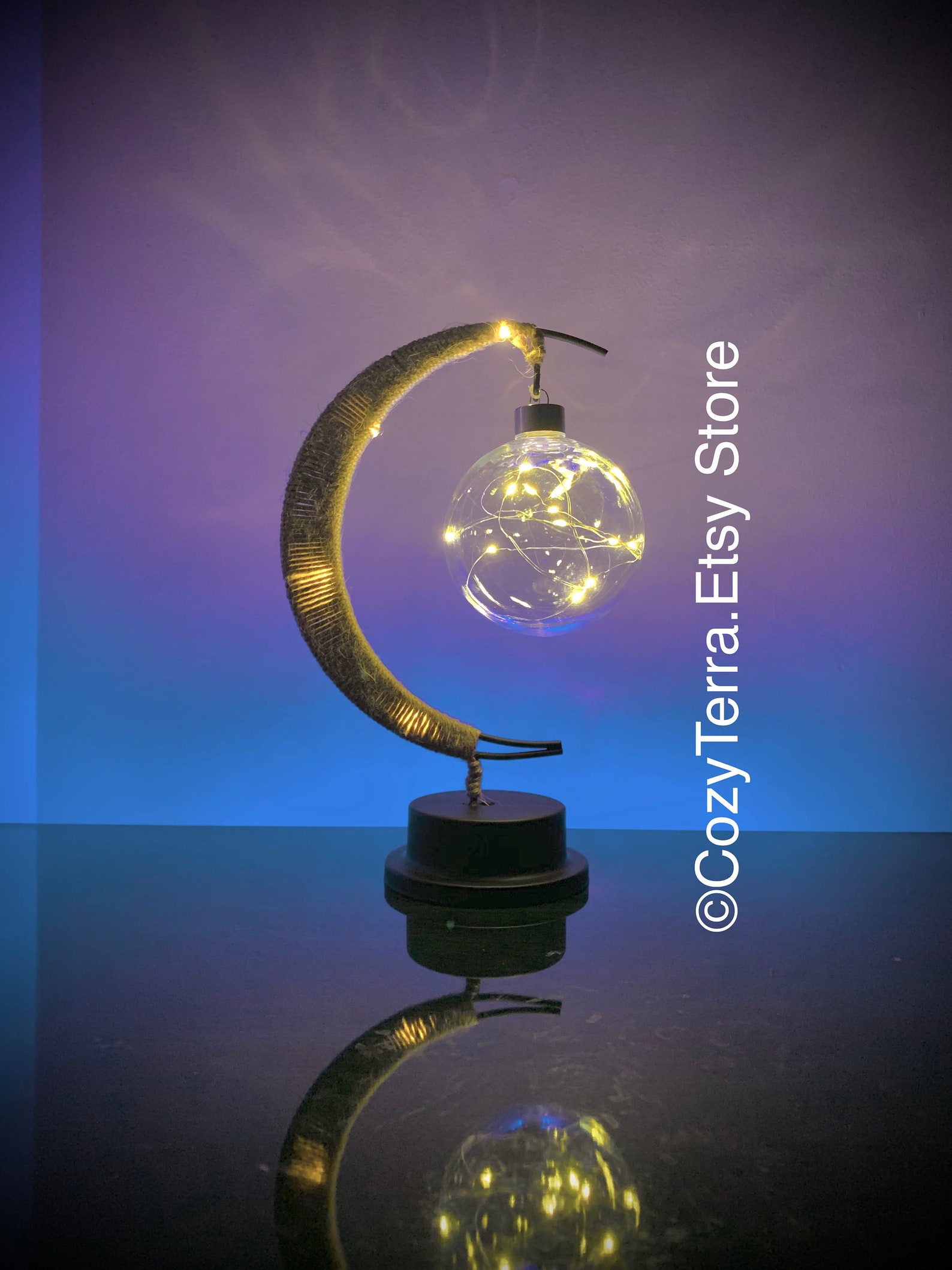 Moon String Night Light USB Night Light Gift Idea for Friends - Etsy