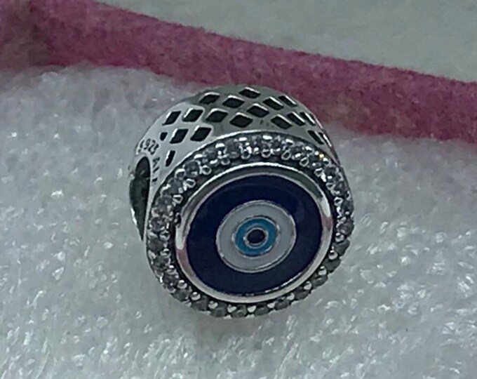 Pandora,” Evil Eye Button” Double Sided Protection Insights, S925ALE ...