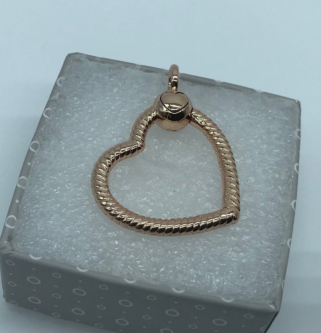Pandora Rose ™, Moments Heart O Pendant 14K Plated 389384C00 B27 - Etsy