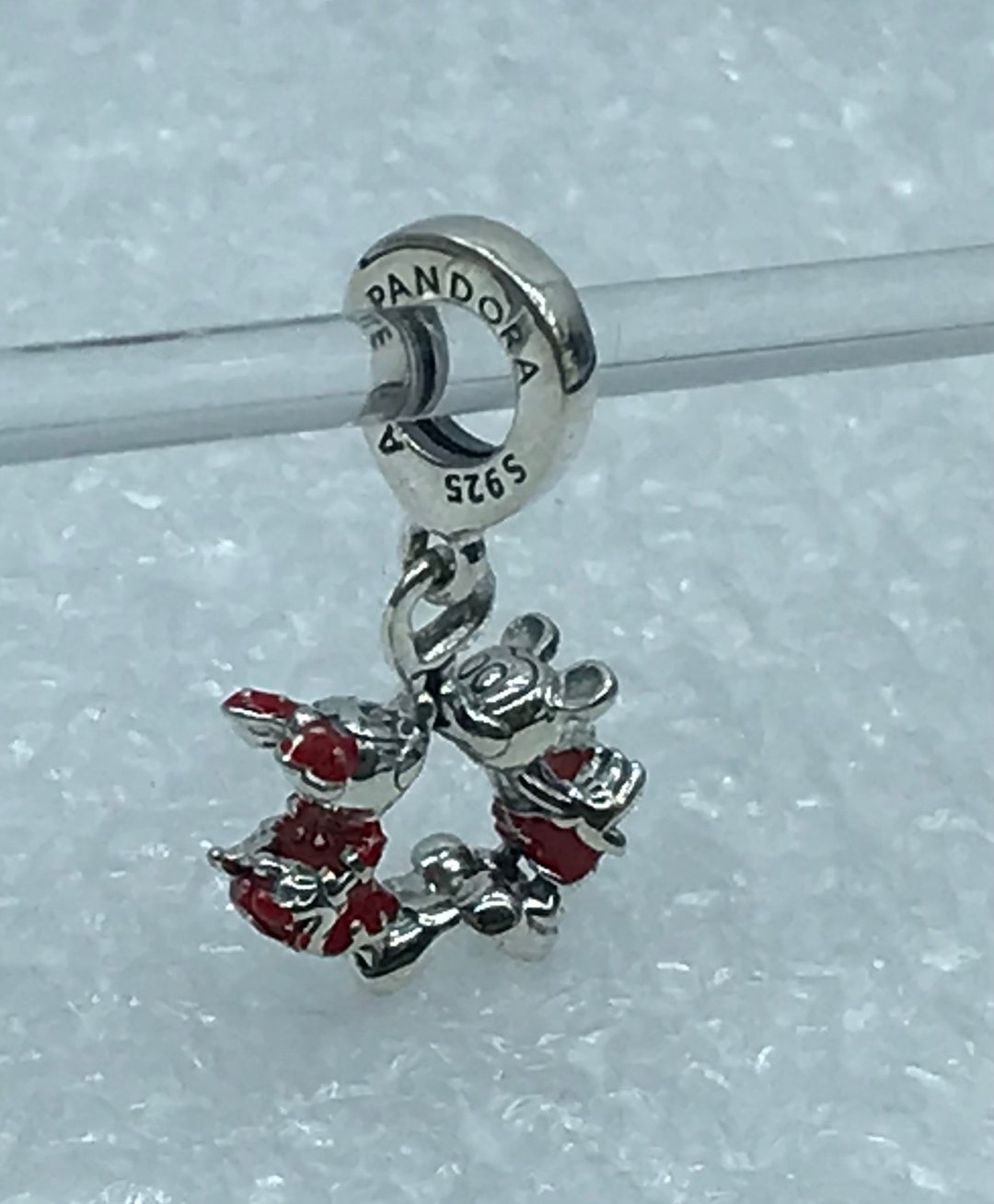 Pandora Disney mickey Mouse & Minnie Mouse Kissing Dangle - Etsy