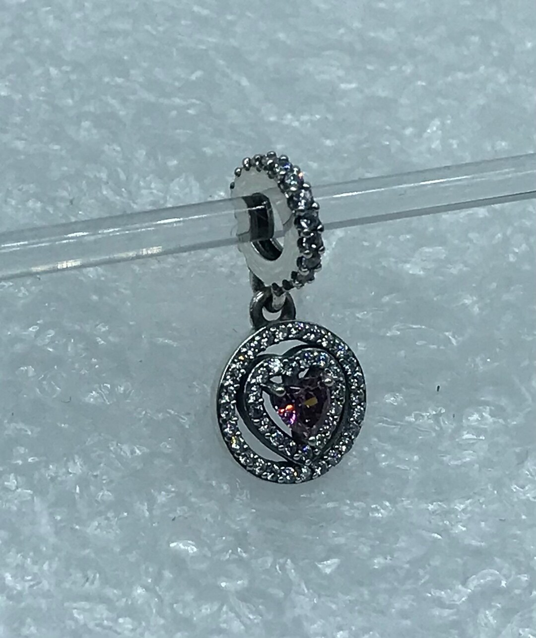 Pandora, sparkling Double Halo Heart Charm Pendant 791476C01 P95-1 - Etsy