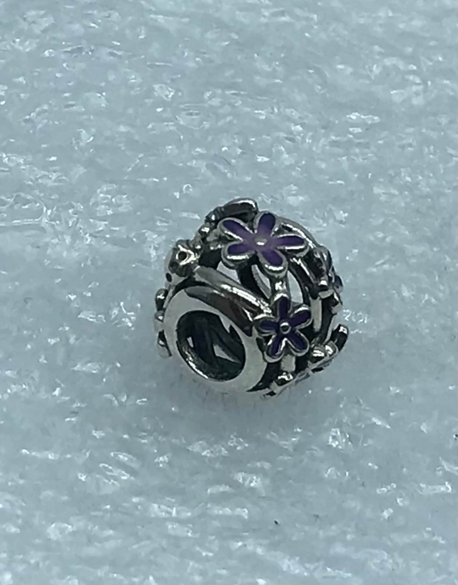 Pandora Openwork Purple Daisy Flower Garden Charm | Etsy