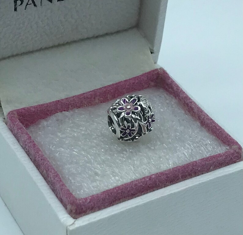 Pandora Openwork Purple Daisy Flower Garden Charm | Etsy
