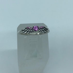 Pandora, Sparkling Angel Wings Ring Pink Stone Size 58/8.5 Us/can ...