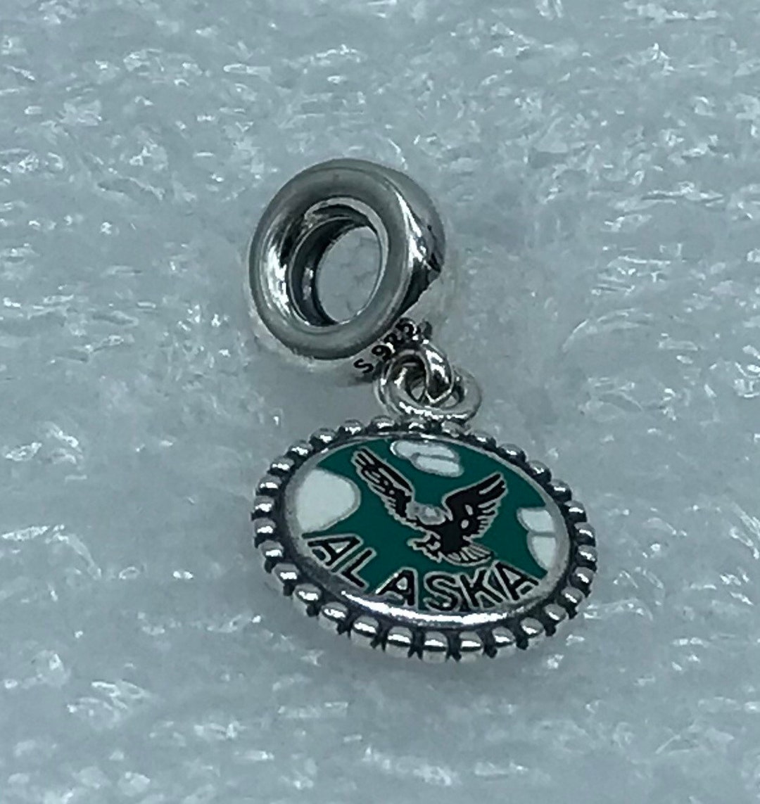 Pandora, Alaska Bald Eagle Travel Destination Dangle Pendant S925ALE ...