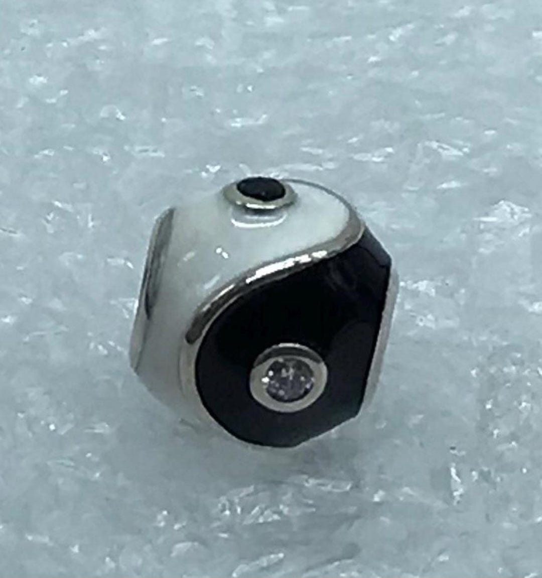 Pandora Yin Yang Charm Black & White Silver S925 ALE #790488CZ (A86-9 ...