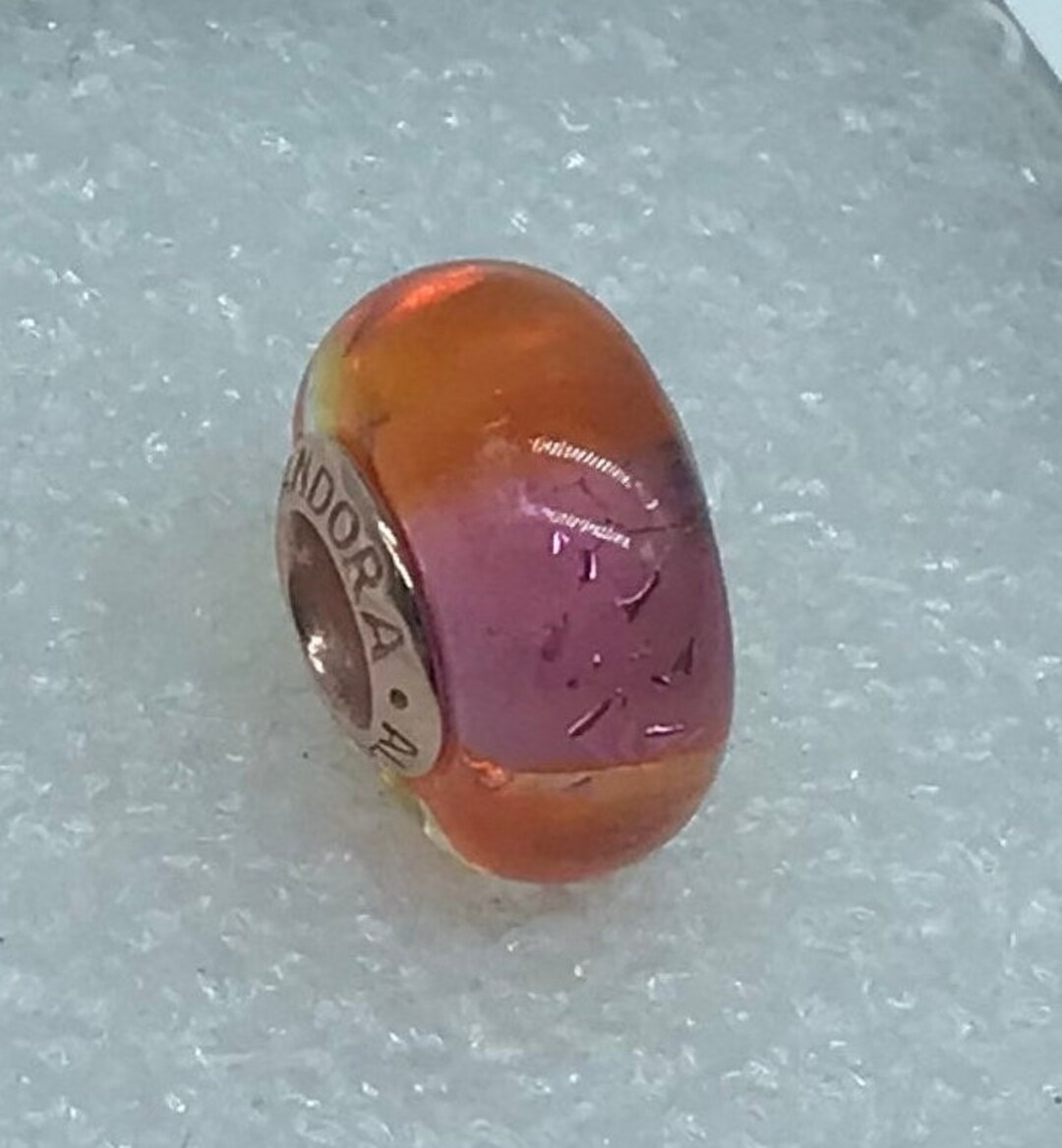 Pandora, glittering Sunset ALE-MET Murano Glass Charm Bead 789440C00 ...
