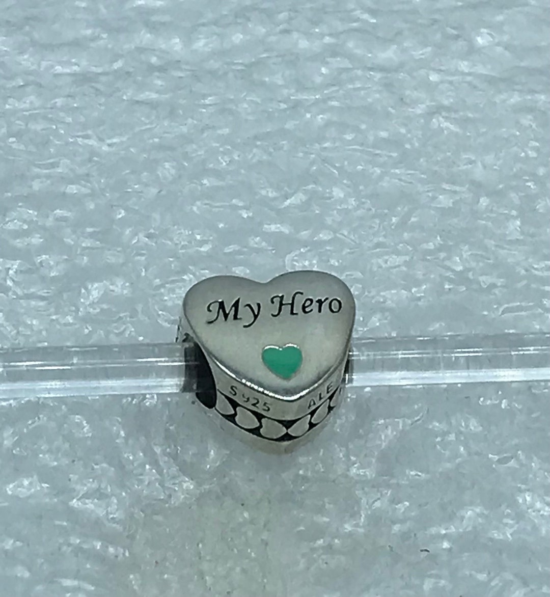 Pandora Silver My Hero Heart Role Model S925ALE Charm - Etsy