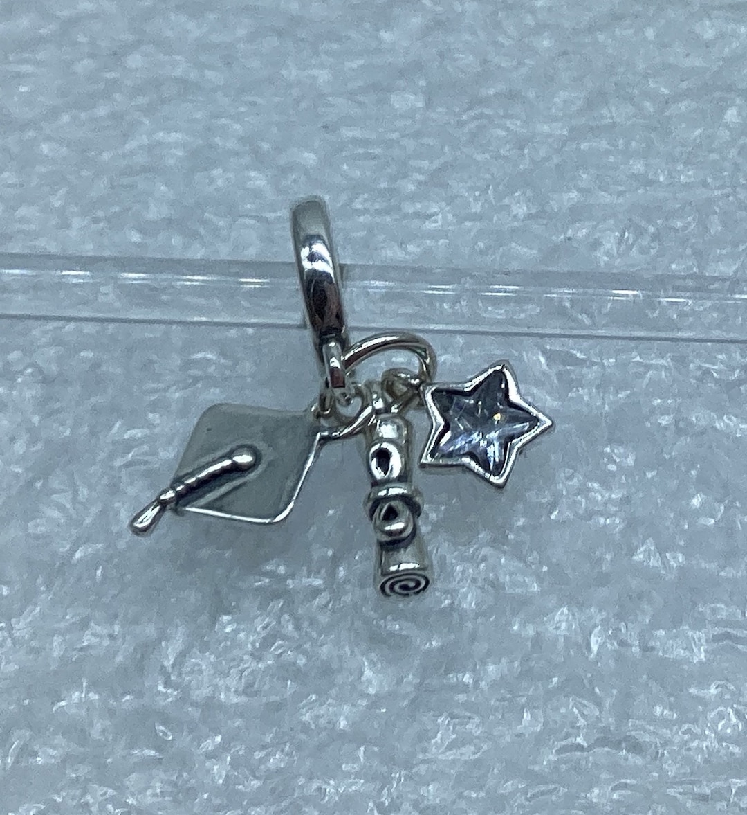 Pandora,” Graduation” Triple Dangle Charm 2024 With Clear CZ #793240C01 P25-9 - Etsy