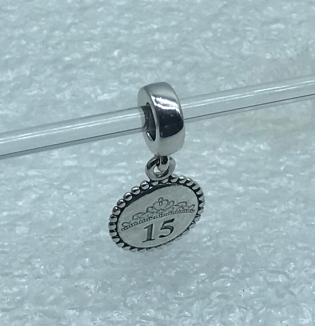 Pandora,” Sweet 15” Quinceanera Crown S925ALE Dangle Pendant Charm P95 ...