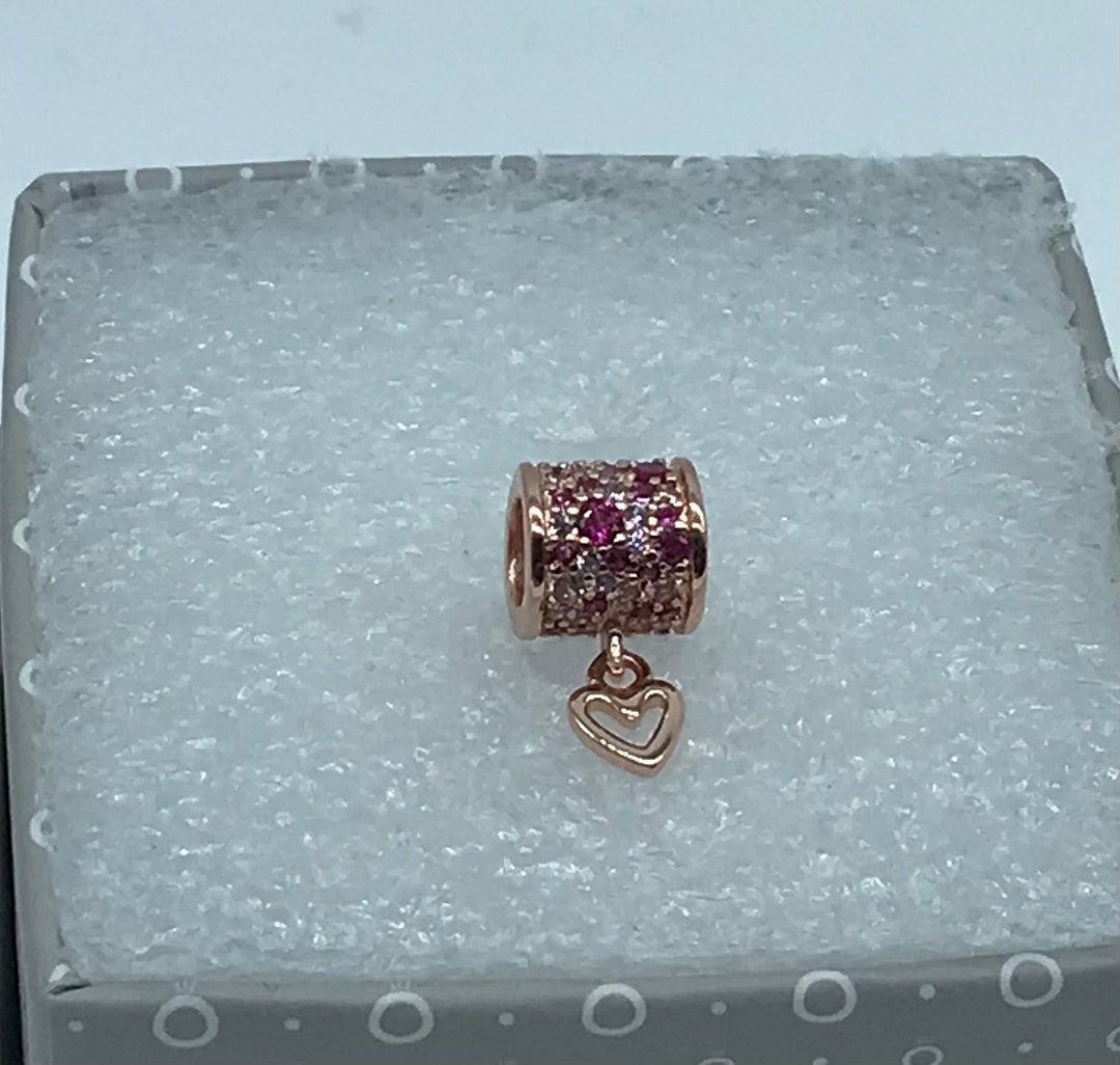 Pandora Rose ™,” Pavé Free Heart Barrel” ALE-R Dangle Charm 789548C01 ...
