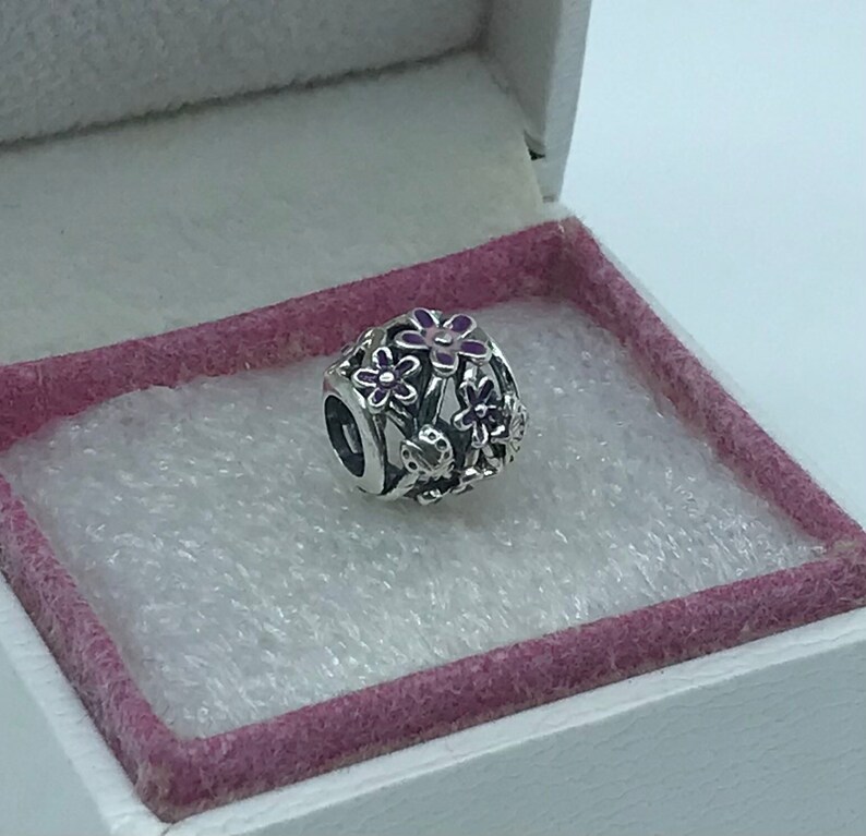 Pandora Openwork Purple Daisy Flower Garden Charm | Etsy