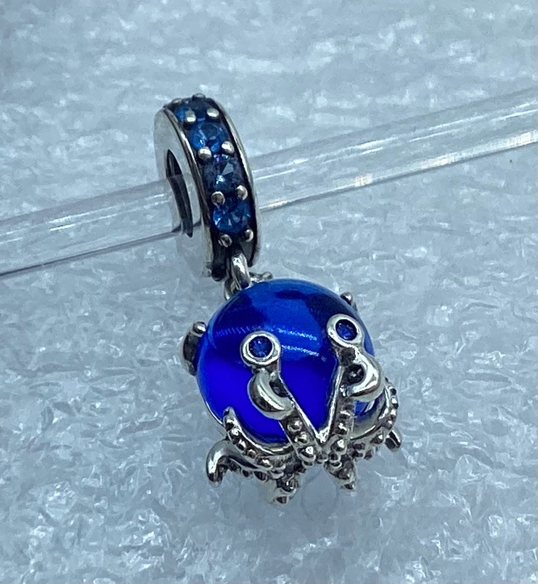 Pandora, Cute Octopus Blue Murano Glass Dangle Charm S925ALE 791694C01 ...