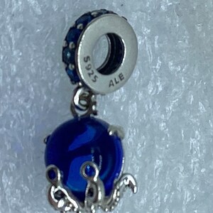 Pandora, Cute Octopus Blue Murano Glass Dangle Charm S925ALE 791694C01 ...