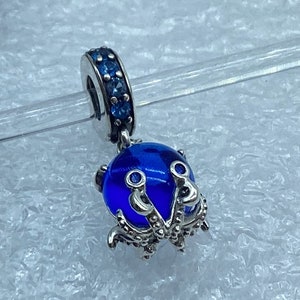 Pandora, Cute Octopus Blue Murano Glass Dangle Charm S925ALE 791694C01 ...