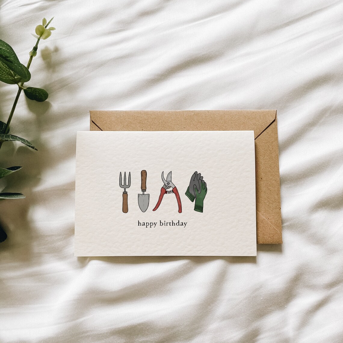 Gardener Happy Birthday Greetings Card A6 Greeting Card With | Etsy