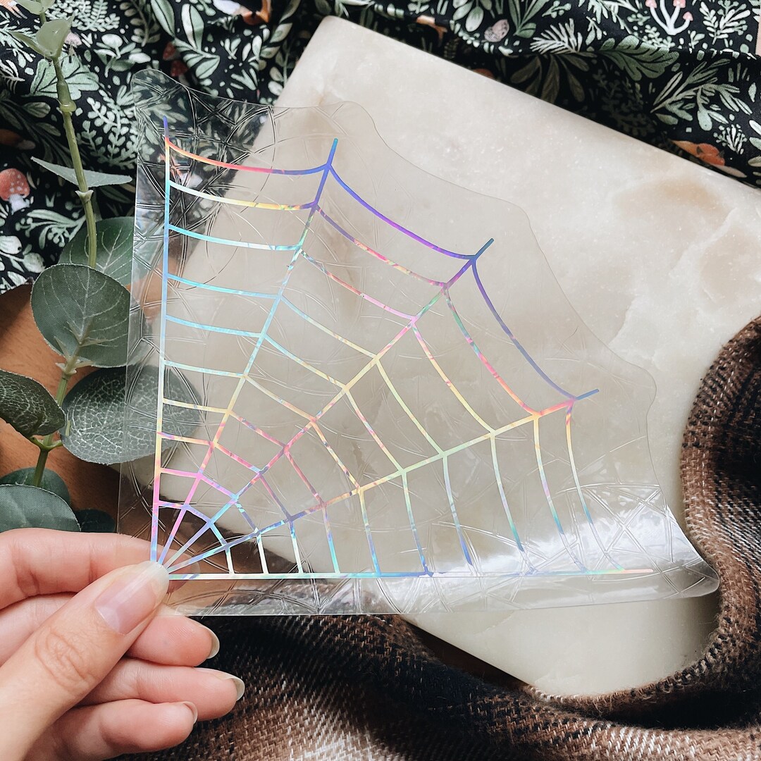 Cobweb Window Corner Suncatcher Rainbow Maker Sticker Spider Cling ...