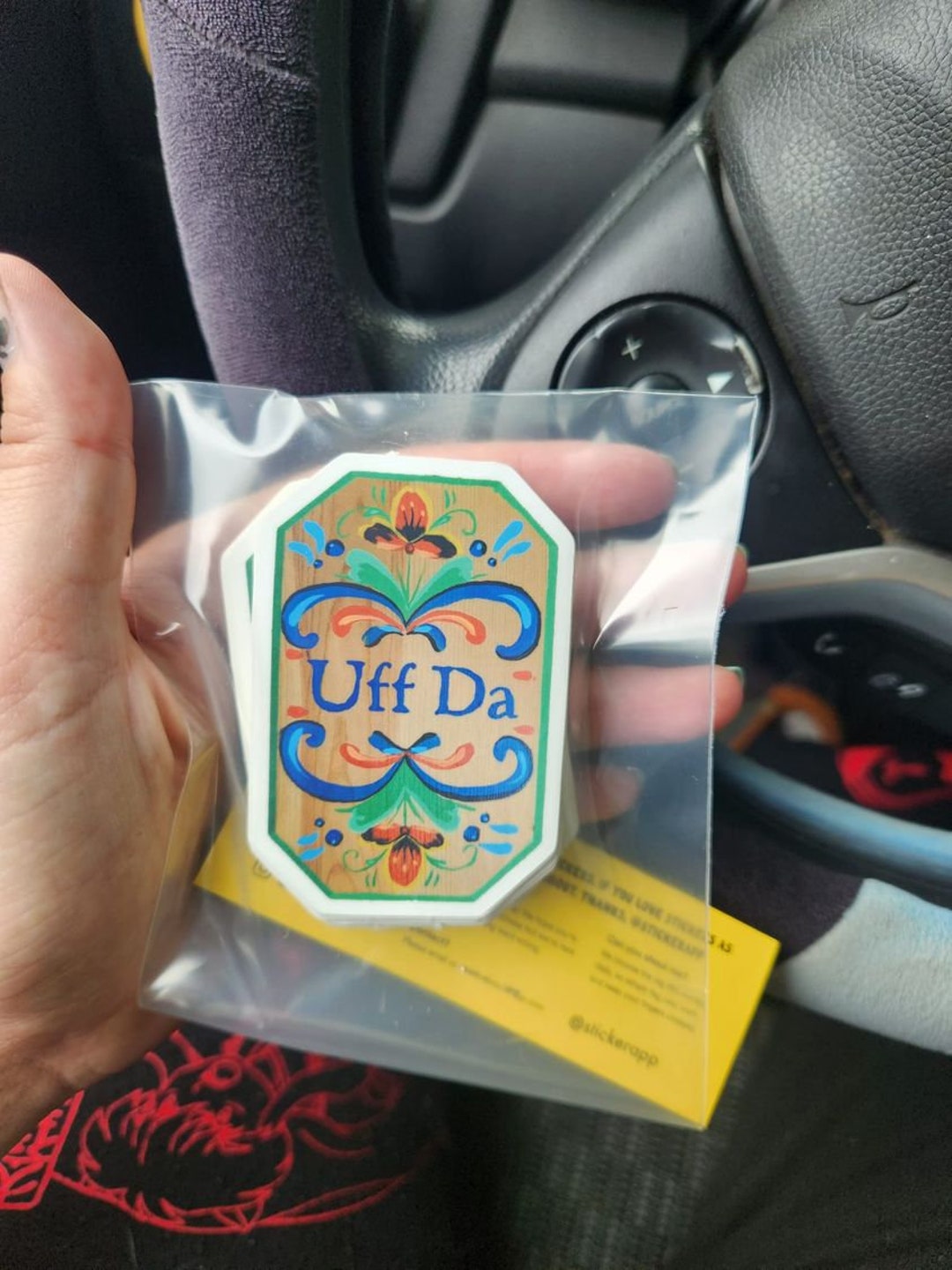 Uff Da Floral Folk Art Sticker 2x3 Inch - Etsy