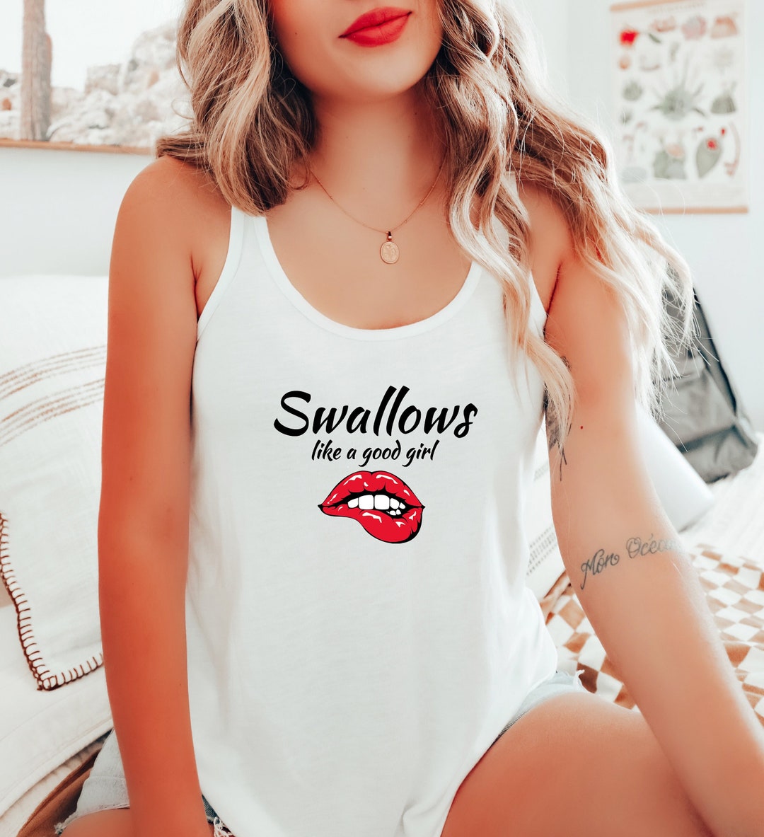 Swallows Like A Good Girl Blowjob Shirt Oral Sex Deep Throat