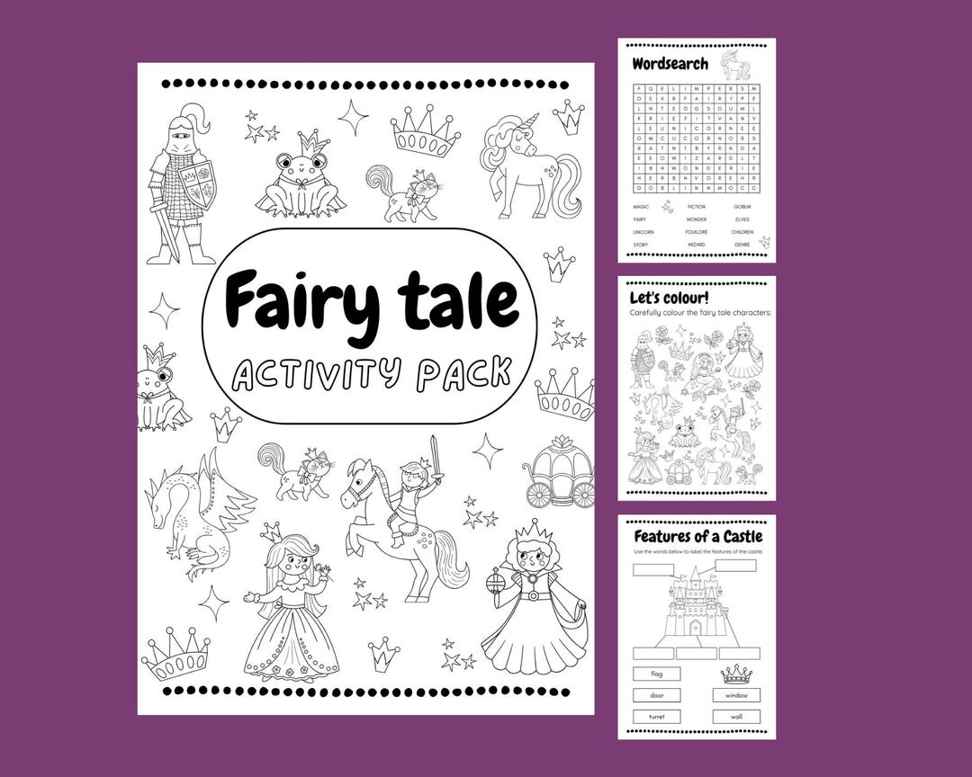 Fairy Tale Activity Pack, Fairy Tale Printable, Fairy Tale Fun, Fairy ...