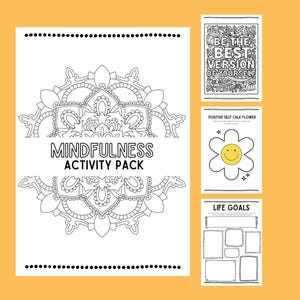 Mindfulness Activity Pack - Mindfulness Printable, Mindfulness Word ...