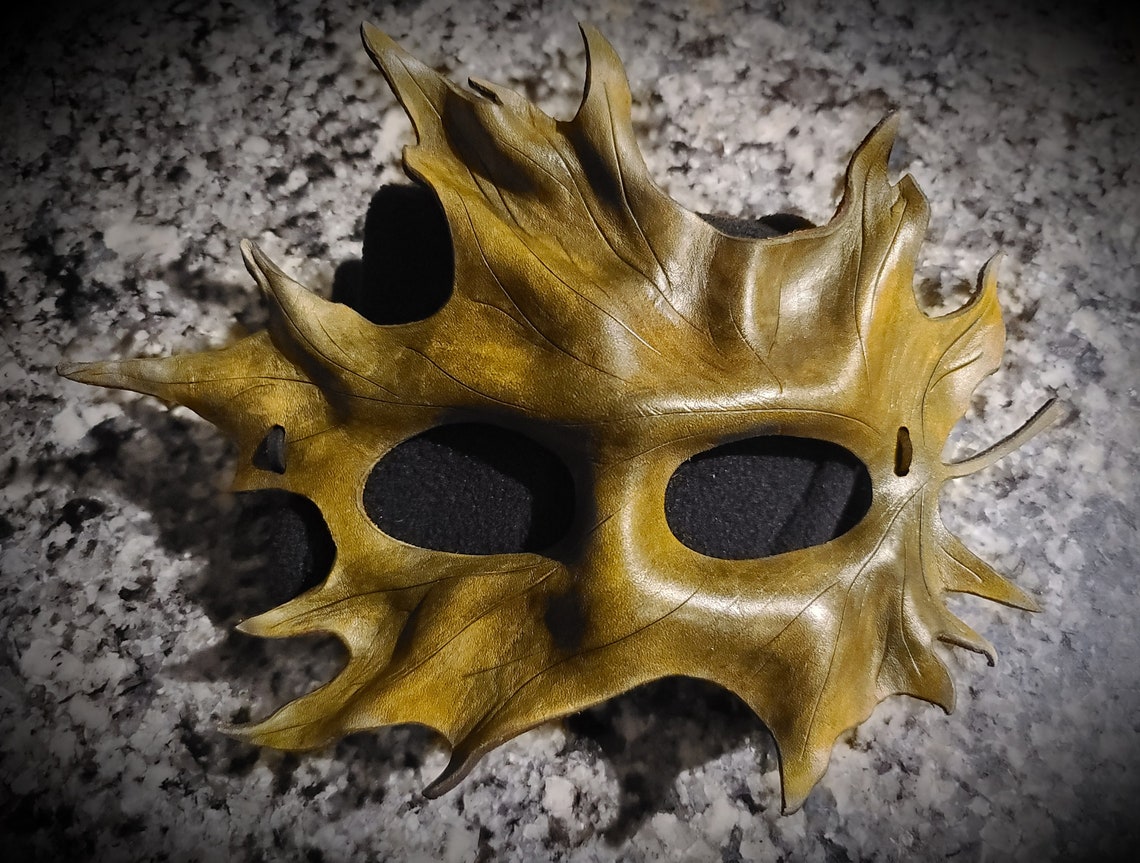 Adult Size - Leather Leaf Mask Pattern - Digital SVG File - Etsy