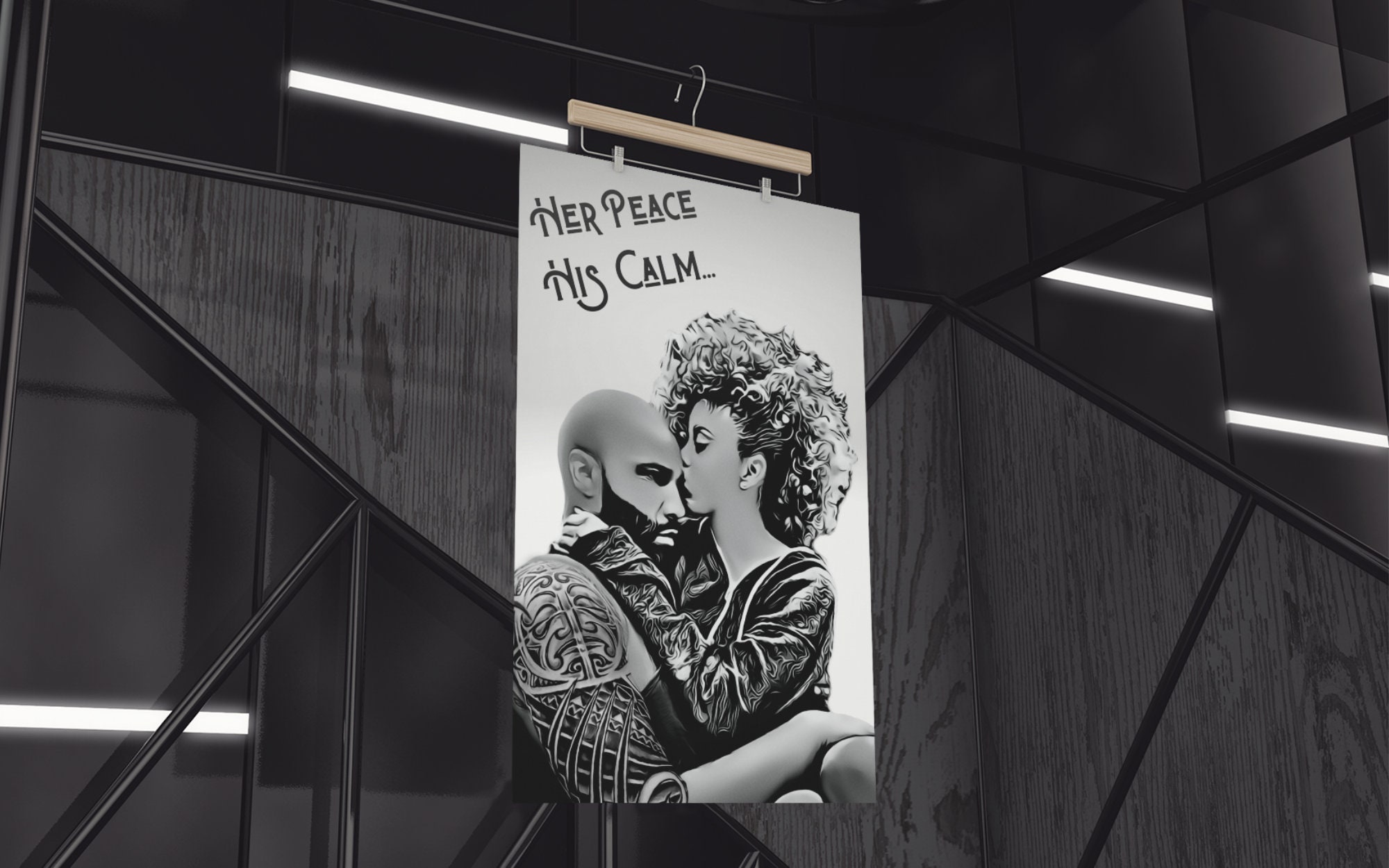 Her Peace His Calm Black Love Art African American Wall - Etsy