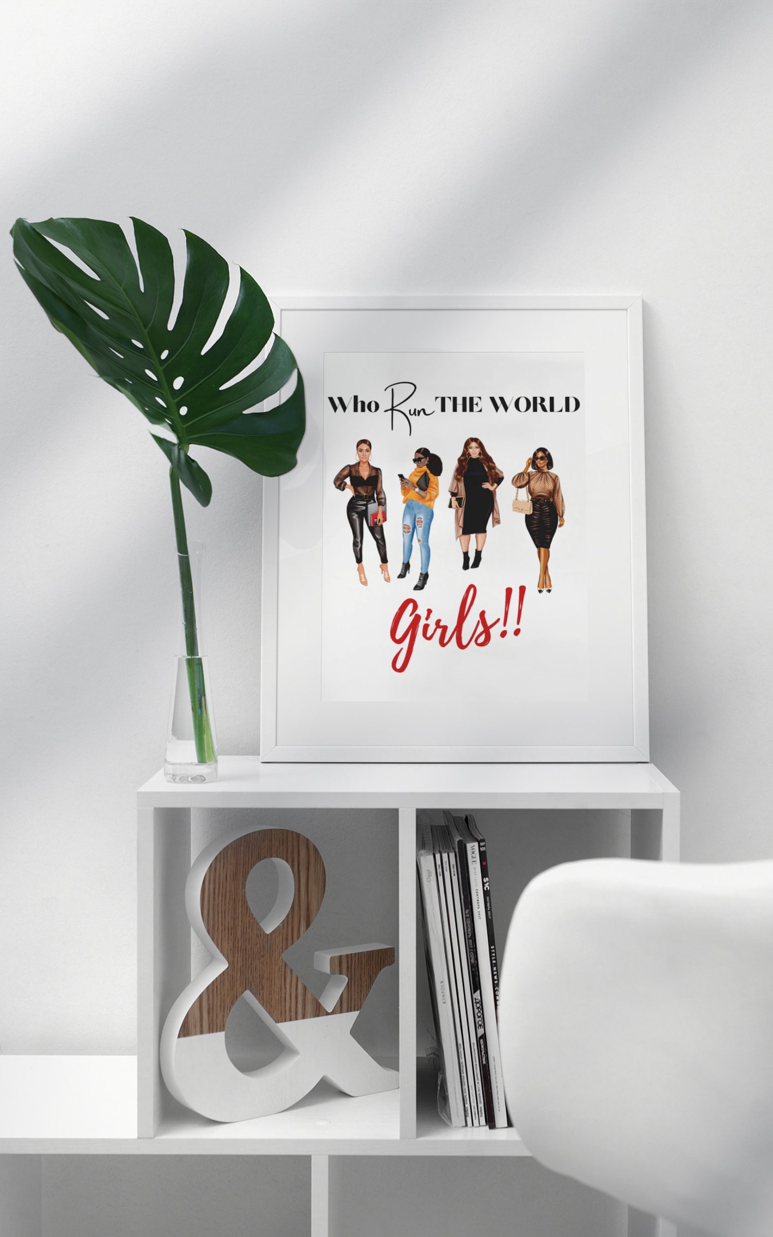 Girls Run the World Digital Download African American Wall - Etsy