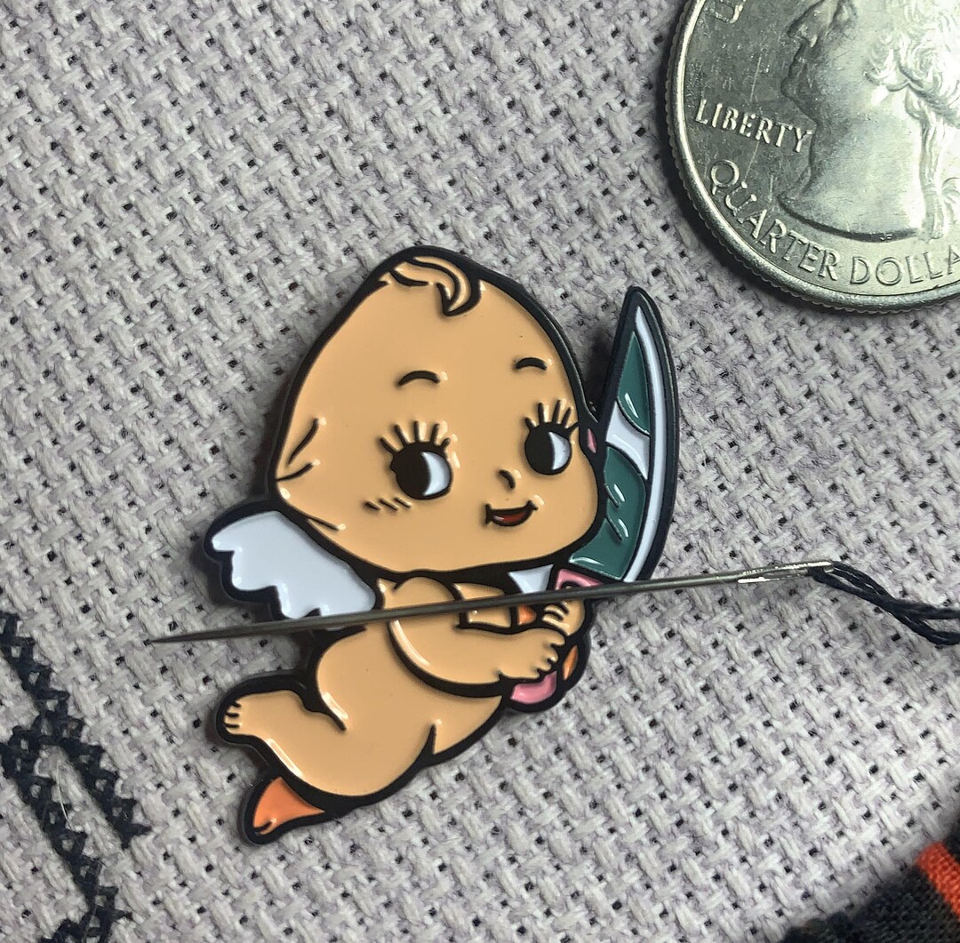 STABBY CUPID BABY Needle Minder for Needlecraft, Embroidery, Cross ...