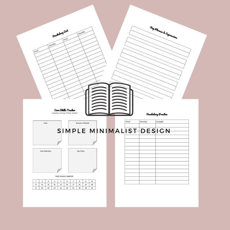 PRINTABLE STUDY Planner-study Planner Printable-study Planner-learning ...