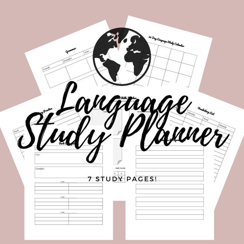 PRINTABLE STUDY Planner-study Planner Printable-study Planner-learning ...