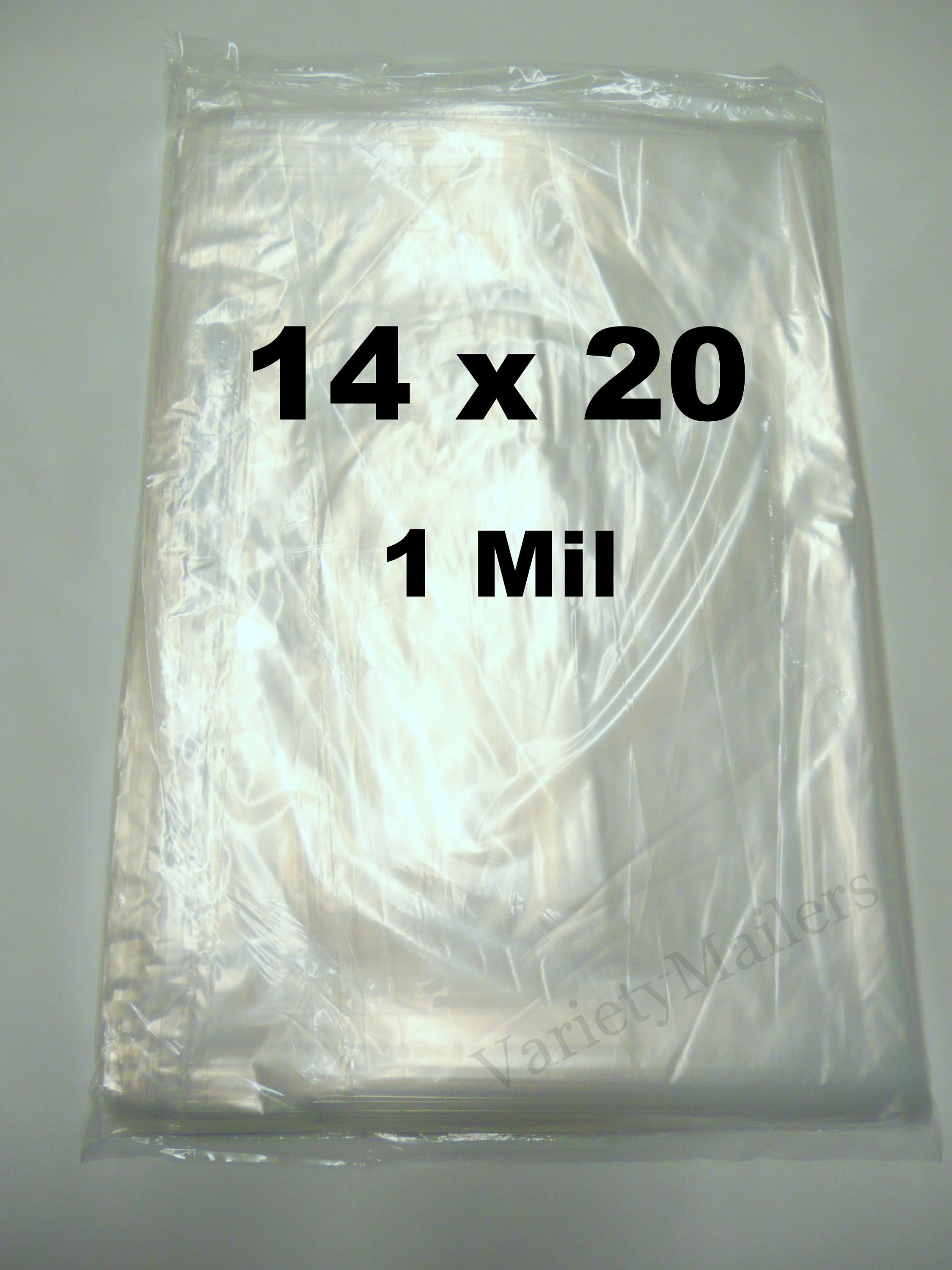 200 Clear Flat Plastic Bag Combo 12x18 & 14x20 / 1 Mil Apparel - Etsy