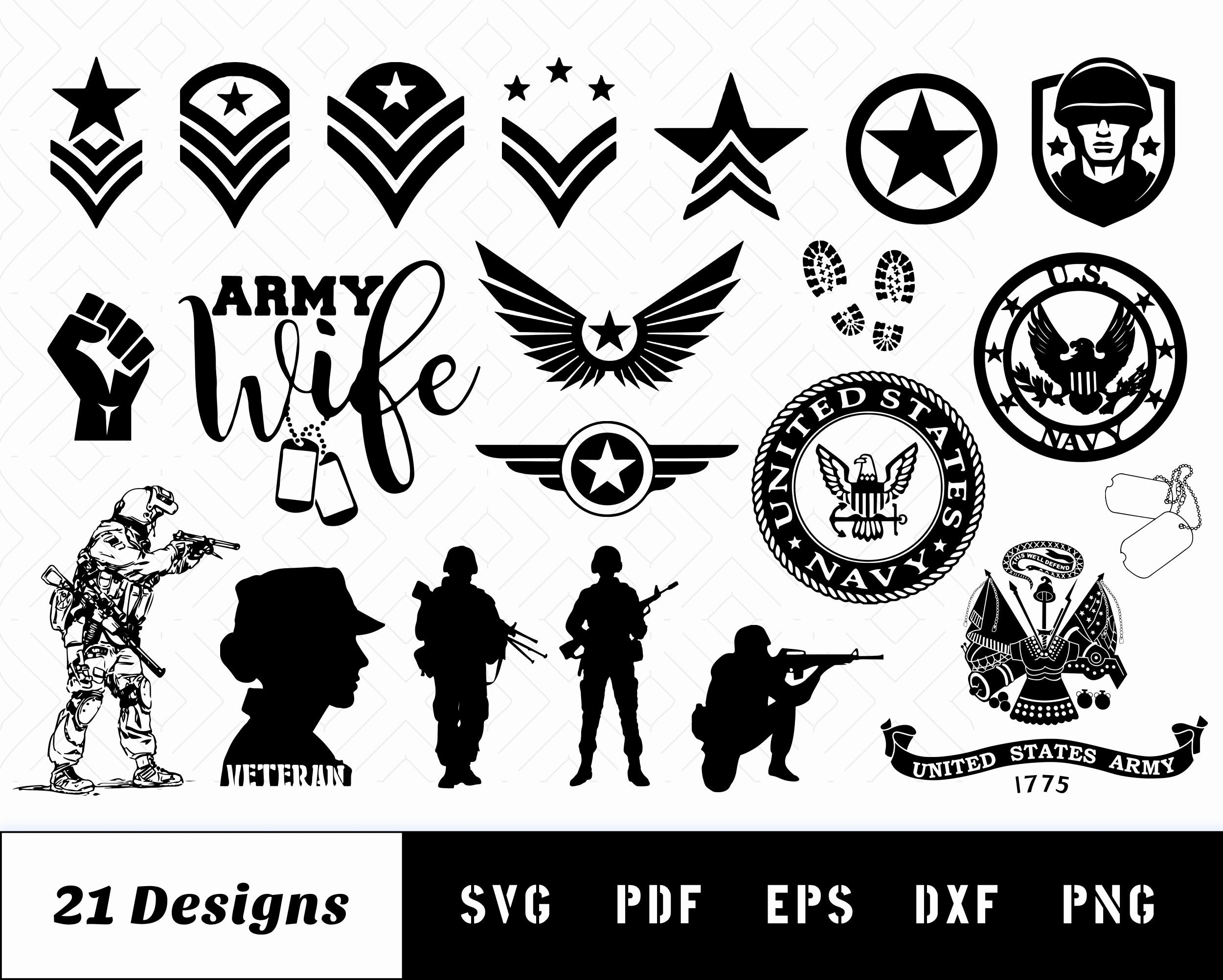 Drawing & Illustration Army Star Logo Military svg Soldier svg Veteran ...