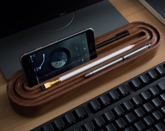 Black Wood Desk Organizer - Etsy