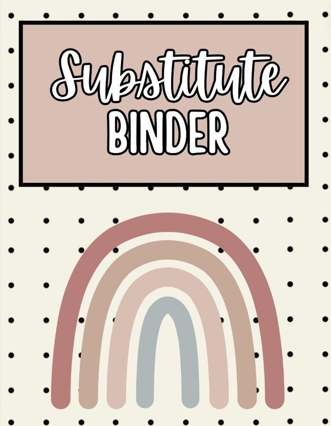 Substitute Teaching Binder- Editable and Personalized - Etsy