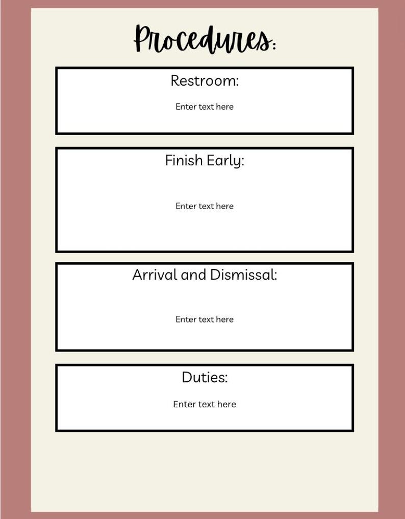 Substitute Teaching Binder- Editable and Personalized - Etsy