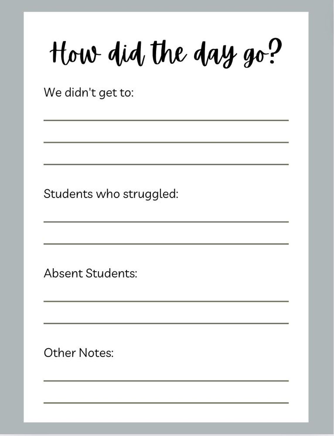 Substitute Teaching Binder- Editable and Personalized - Etsy