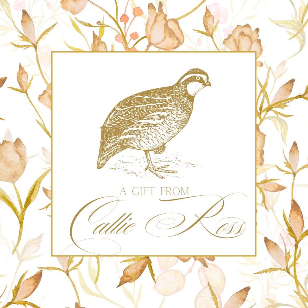 Personalized Quail Gift Tag - Etsy