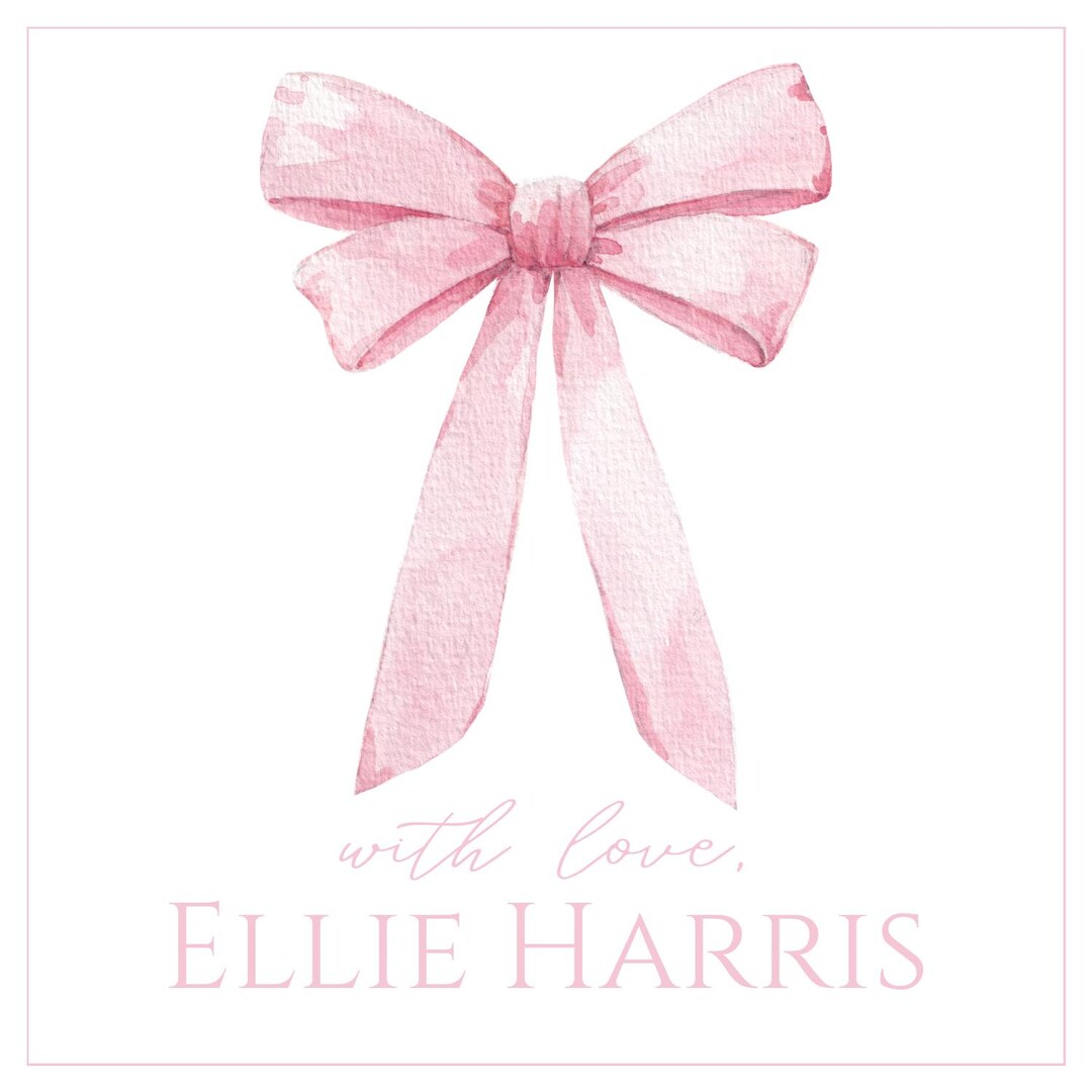 Personalized Bow Gift Tag - Etsy