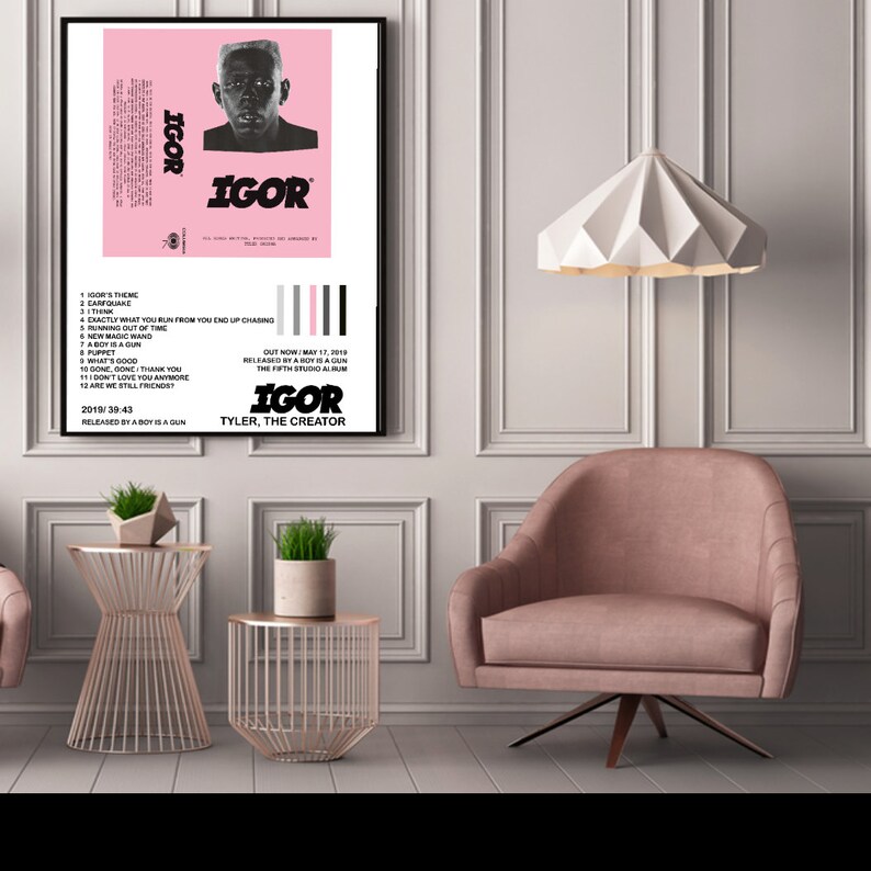 Tyler The Creator IGOR Tracklist Album Cover Poster | Etsy